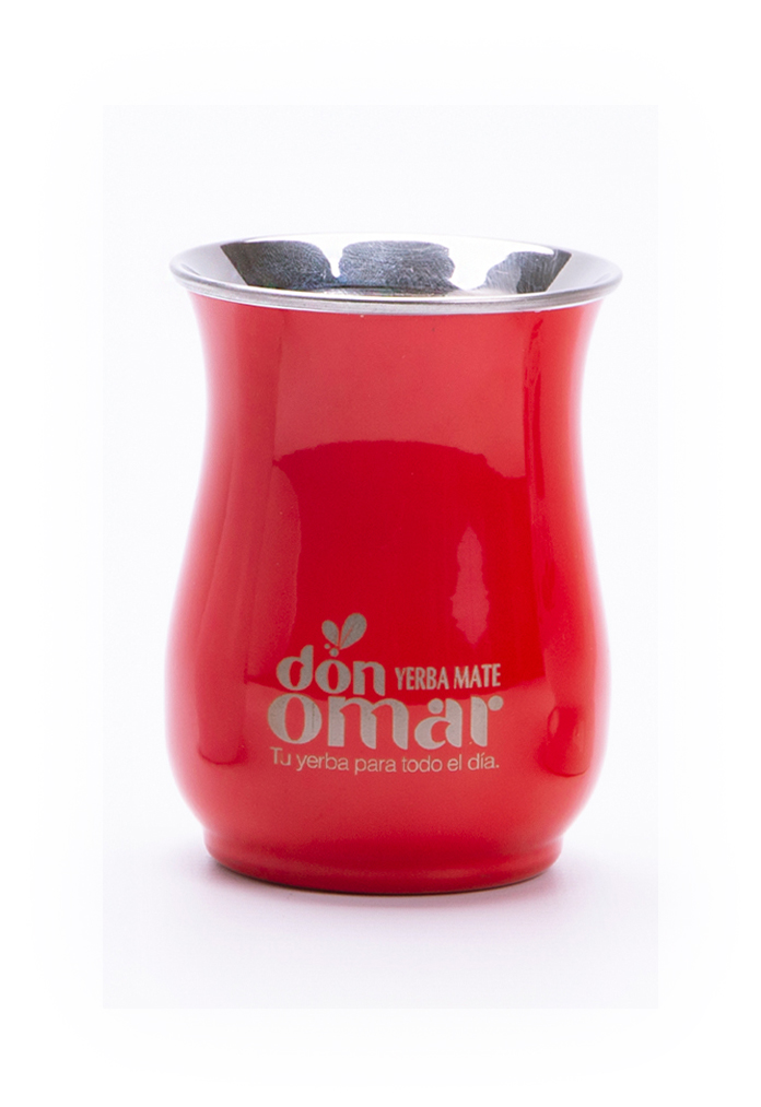 Mate Don Omar Acero - Yerbatera Hoja Verde